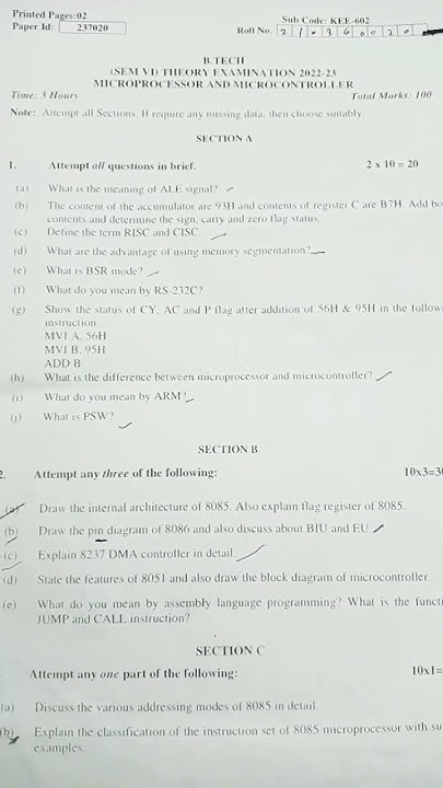 #microprocessorandmicrocontroller #aktu microprocessor and ...