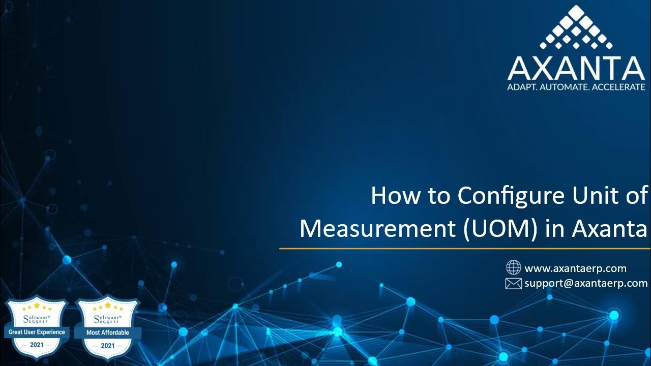 How to Configure Unit of Measurement UOM in Axanta ERP | Cloud ERP ...