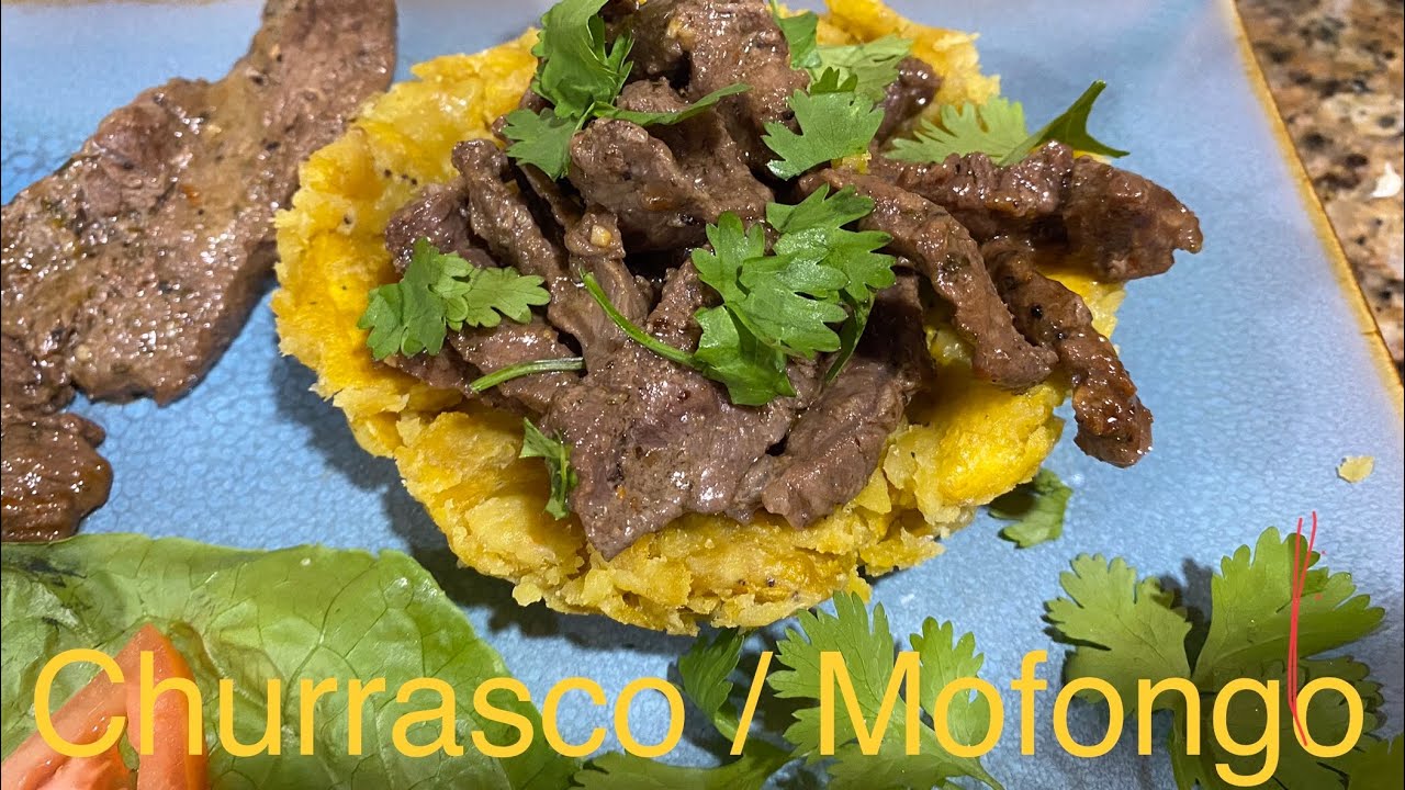 Como hacer CHURRASCO con Mofongo / Skirt Steak - YouTube