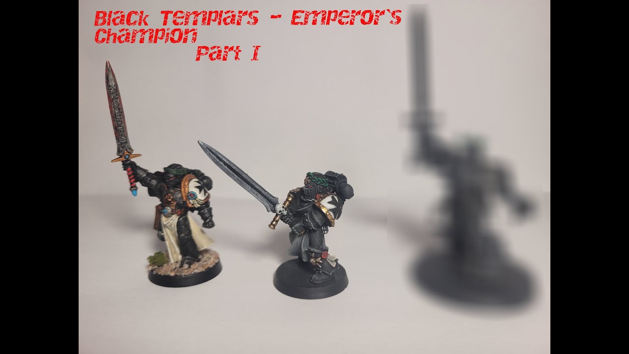 Painting the Black Templars Emperor`s Champion miniature part I - YouTube