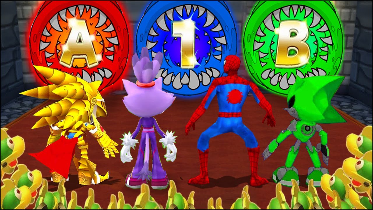 Mario Party 9 MiniGames Blaze Vs Spider Man Vs Metal Sonic Vs Excalibur ...