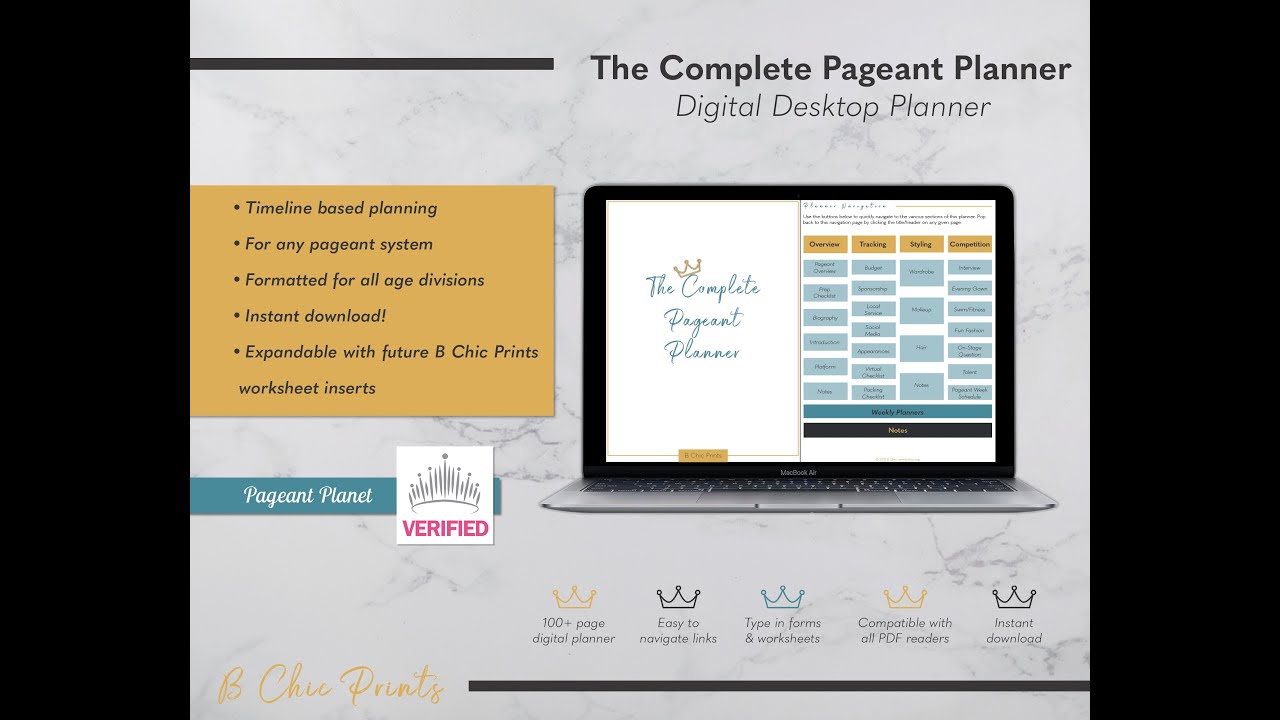 The Complete Pageant Planner Digital Edition | The B Chic 🥇 Own That Crown