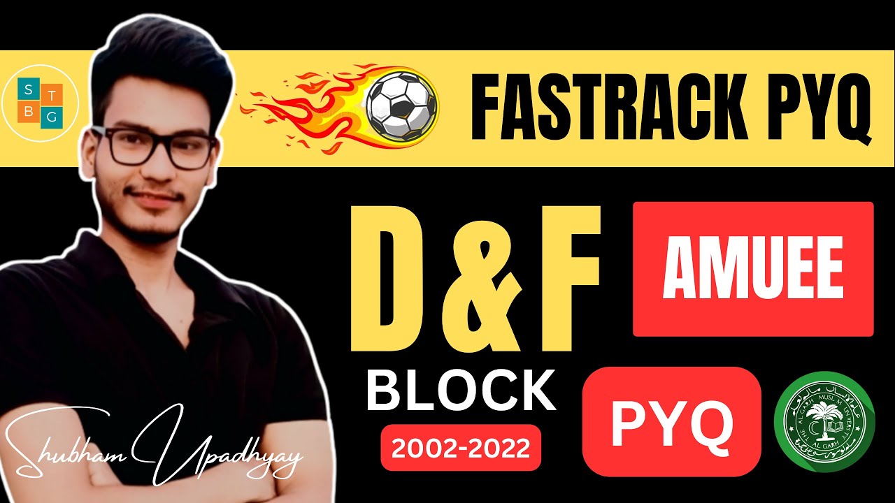 AMUEEE Chapter wise PYQ | D & F Block | AMUEEE PYQ Series | inorganic ...