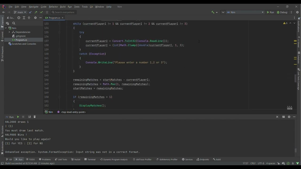 Game Programming 2022 02 Nim Youtube