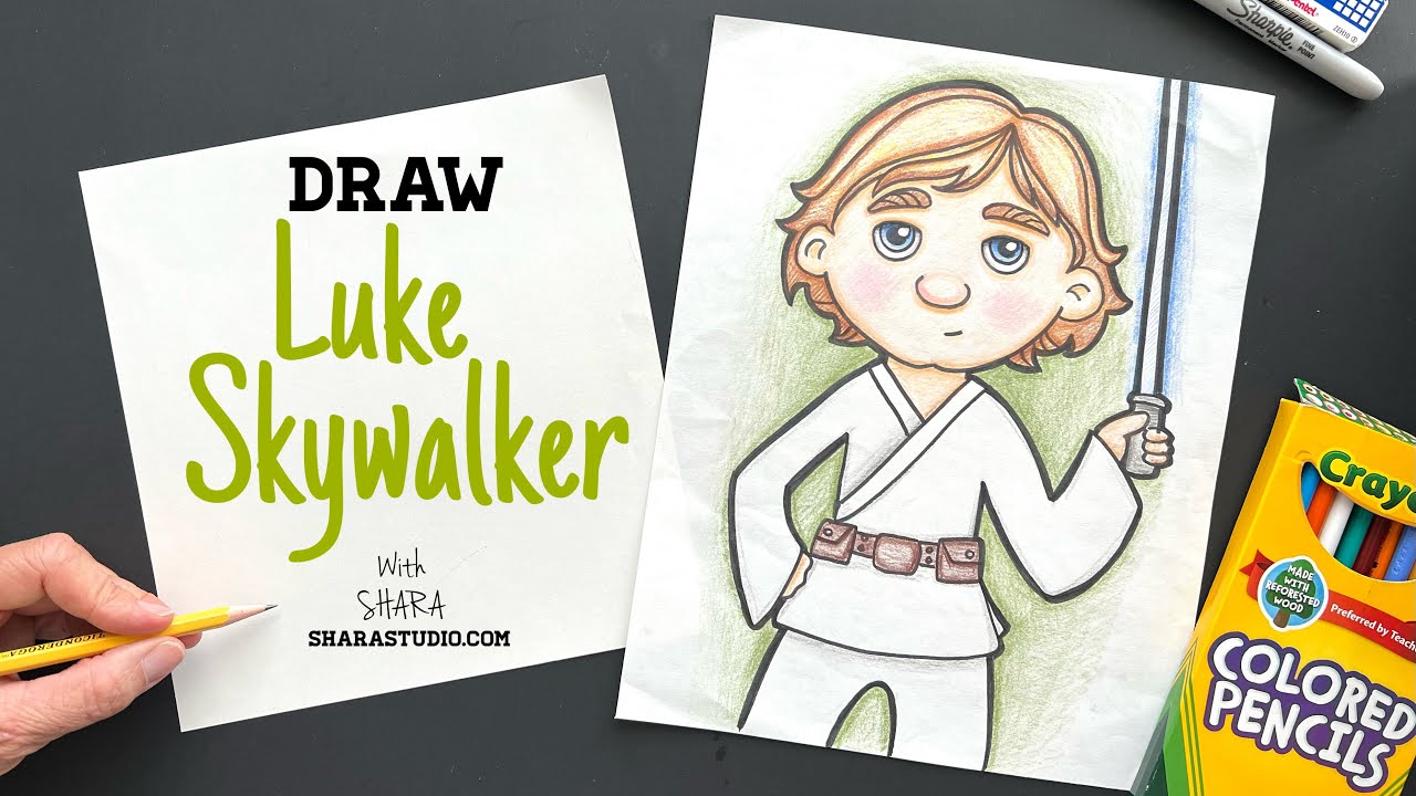 How to draw Luke Skywalker - YouTube