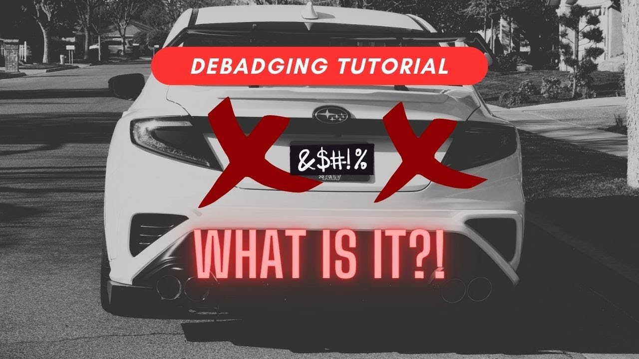 How to remove/debadge Factory Emblems (2022 Subaru WRX) | On most ...