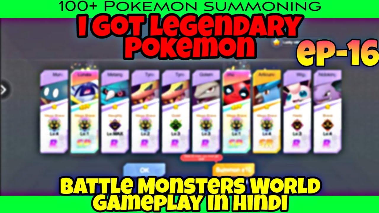 I SUMMONED LEGENDARY POKEMON in Battle Monsters World | 100+ in ...