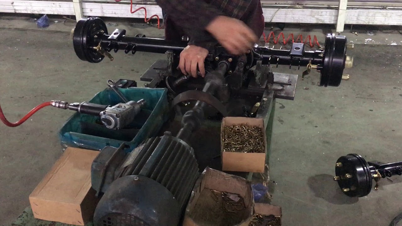 rear axle running test to check if any oil leaks - YouTube