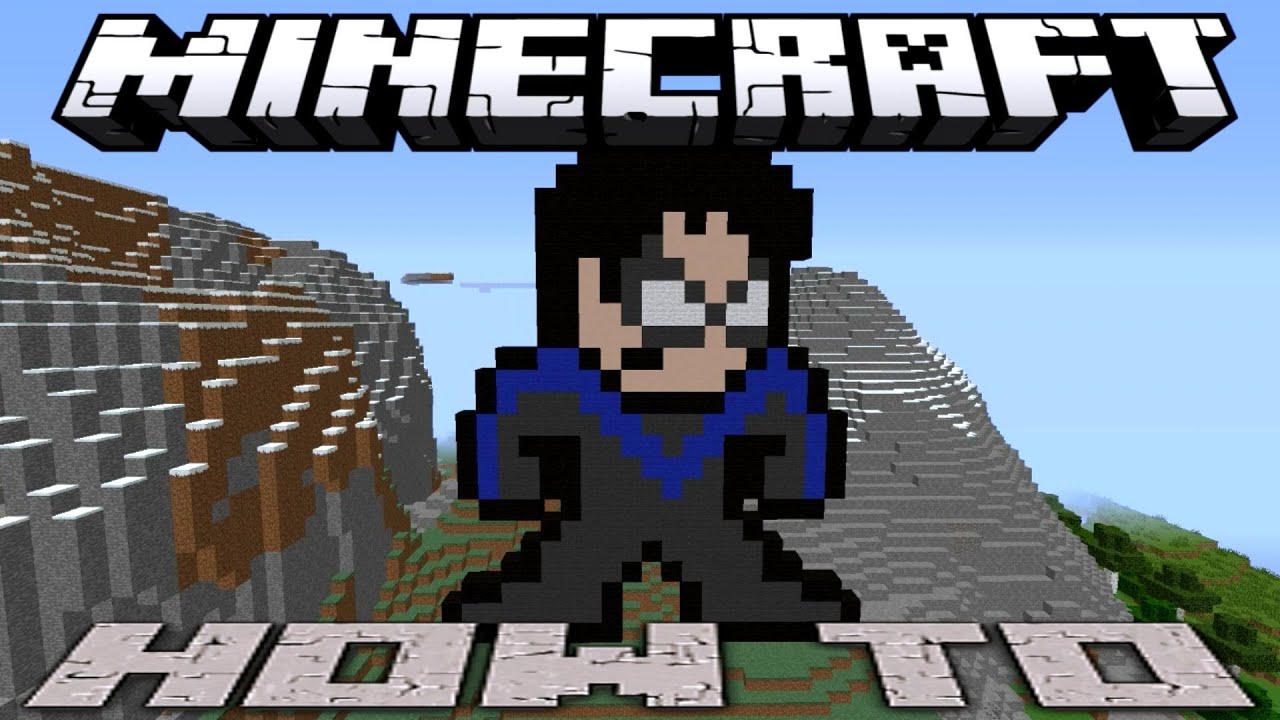 Minecraft ~8 Bit~ HOW TO : Nightwing~DC Comics~ ( Tutorial ) /W ...