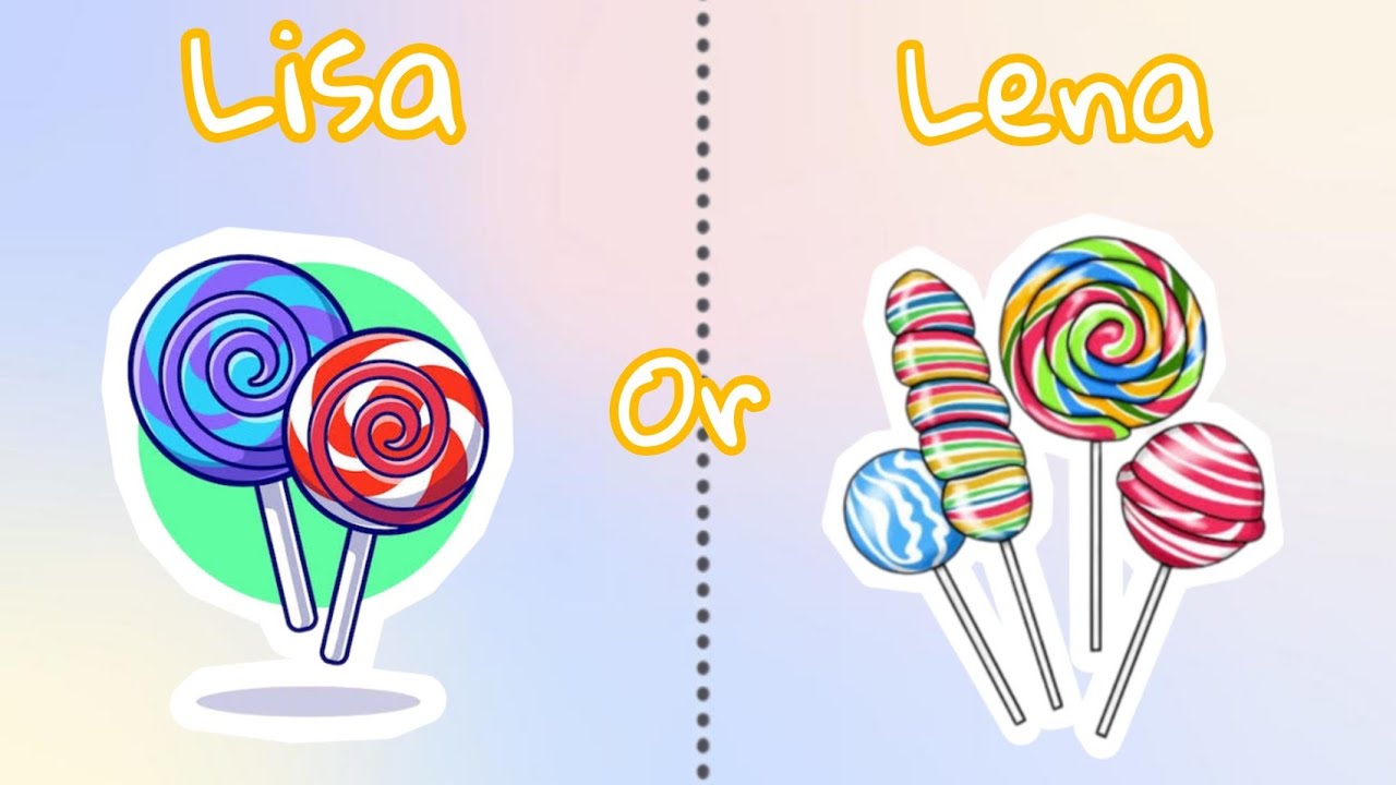 LISA OR LENA 💖 [ FOOD AND SWEETS ] lollipop 🍭 - YouTube