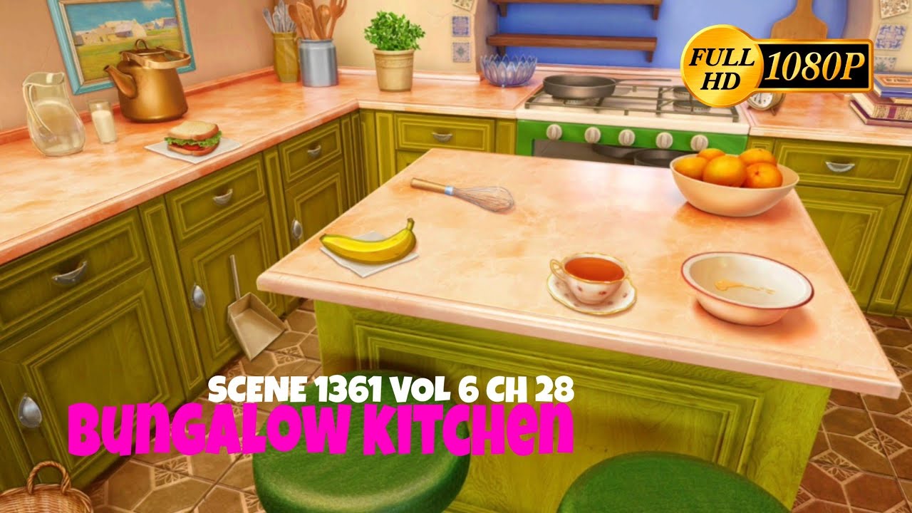 June's Journey Scene 1361 Vol 6 Ch 28 Bungalow Kitchen *Full Mastered ...
