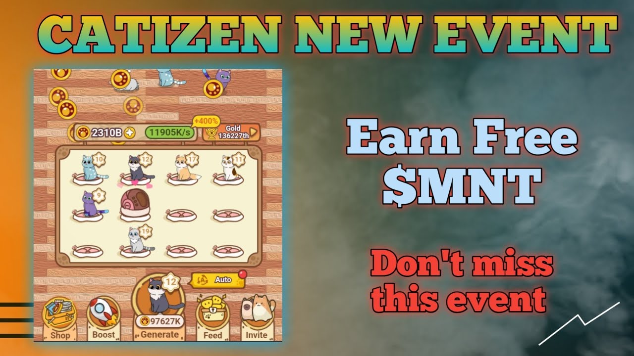Catizen New Event I Total Rewards 2.3M $MNT I Ton Project I Catizen ...