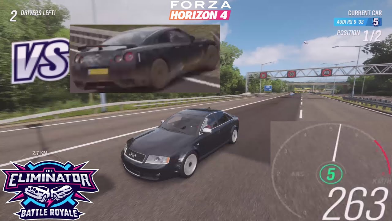 FH4 THE ELIMINATOR - FULL HIGHWAY RACE IN LEVEL 5 AUDI RS6 VS LEVEL 8 ...