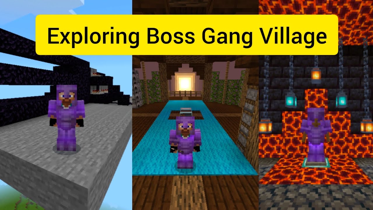Exploring Boss Gang Village in HEROBRINE SMP | #minecraft ...