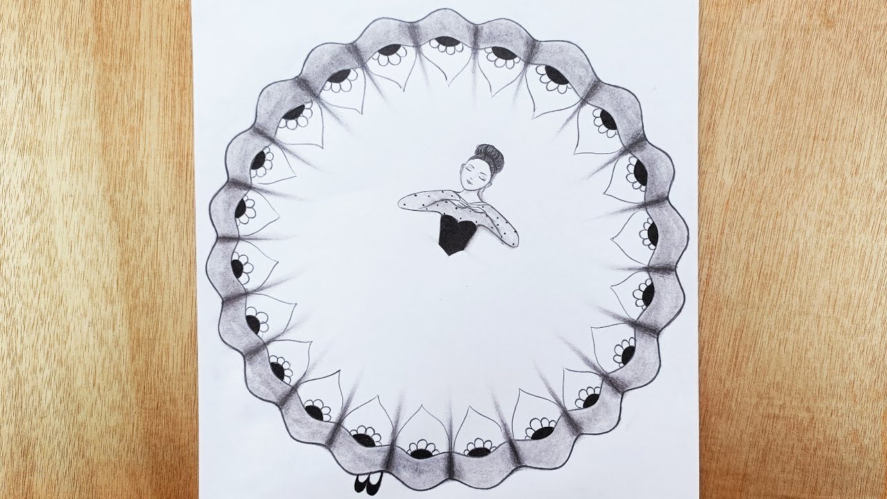 How to draw a beautiful Doll with beautiful dress - Pencil sketch/doll ...