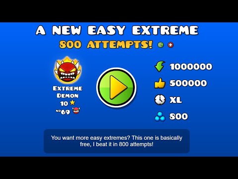 The NEW EASIEST EXTREME DEMON in GEOMETRY DASH... - YouTube