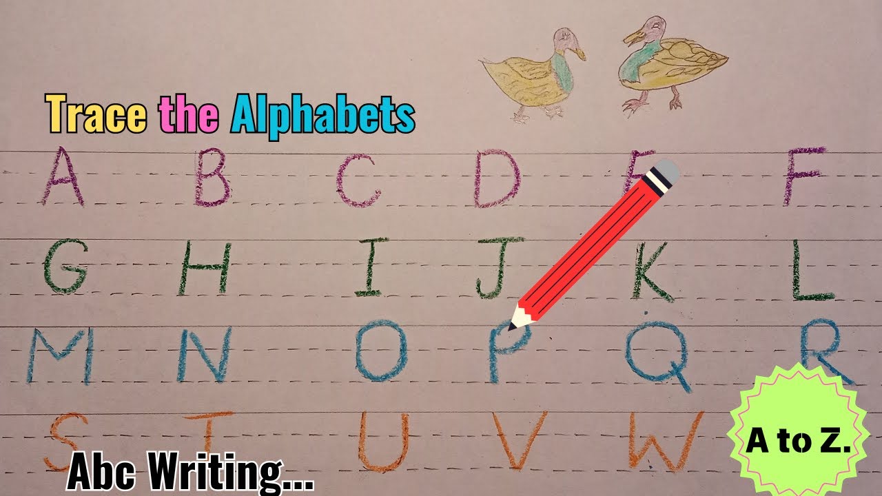 Abc tracing letters preschool | How to trace alphabets and letters ...