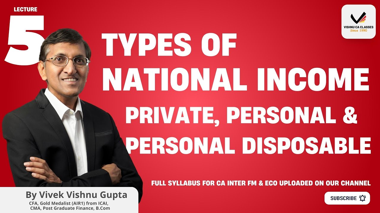 Private Income, Personal Income, Personal Disposable Income | National Income | Vishnu CA ...