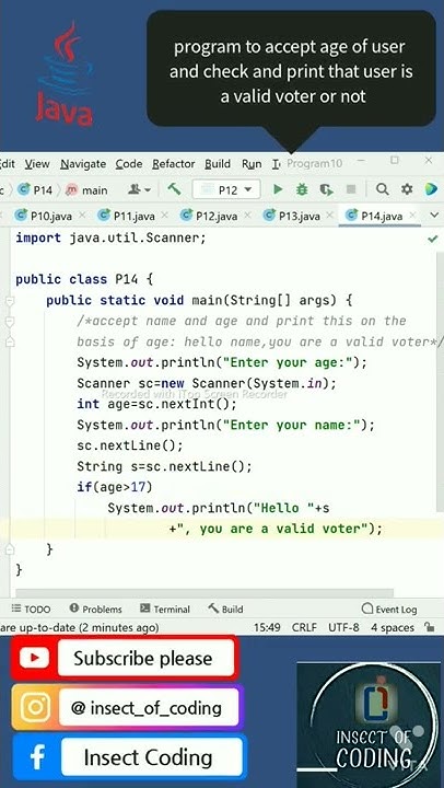 voting program in java | #java | #javaprogramming | #shorts - YouTube
