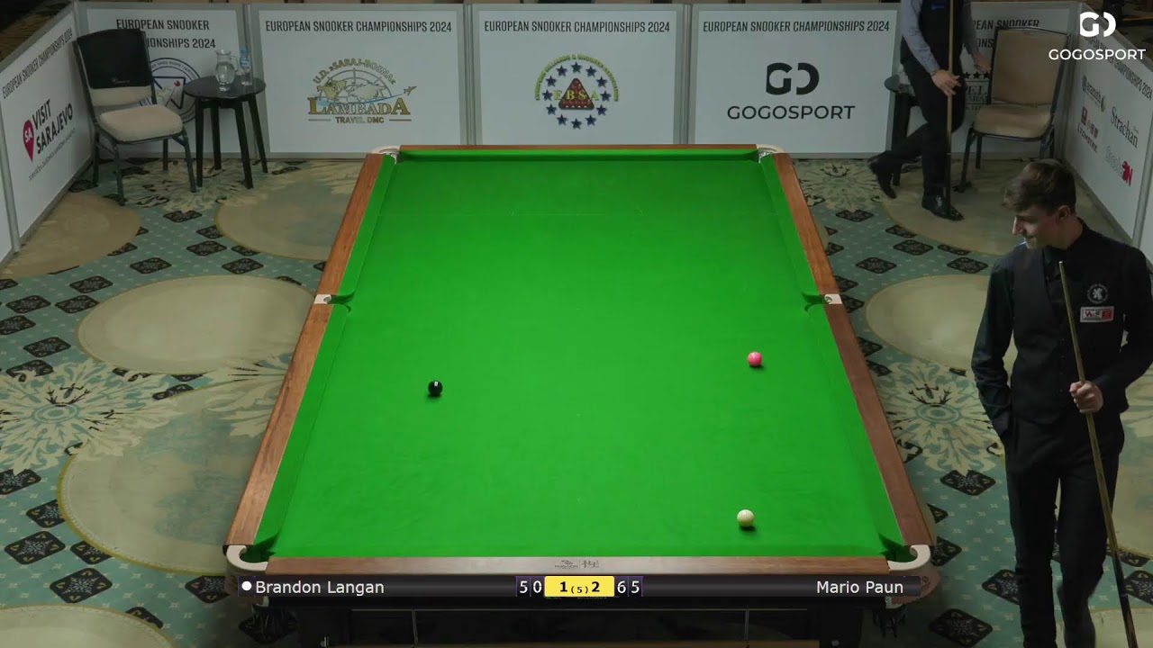 European Snooker Championships - Men Groups: Brandon Langan vs Mario ...