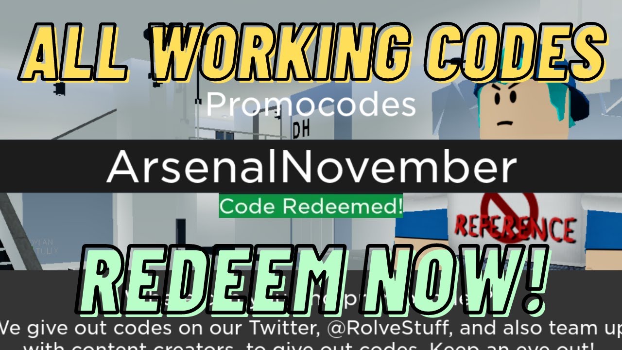 (November 2021) NEW ALL WORKING CODES IN ARSENAL | ROBLOX ARSENAL CODES ...