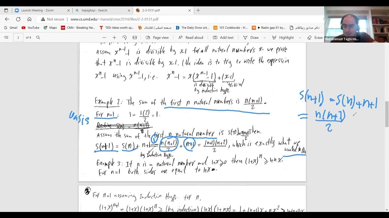 Lesson 2: Introduction to Algorithms by Mohammad Hajiaghayi: Algorithm Design by Induction - YouTube