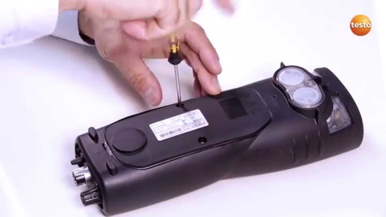 testo 340: replacing the rechargeable battery (12/12) | Be sure. Testo ...