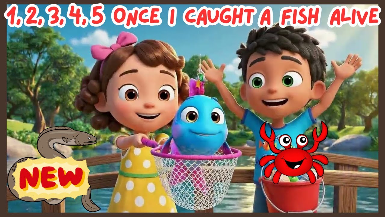 1, 2, 3, 4, 5, Once I Caught a Fish Alive! | Nursery Rhymes & Kids ...