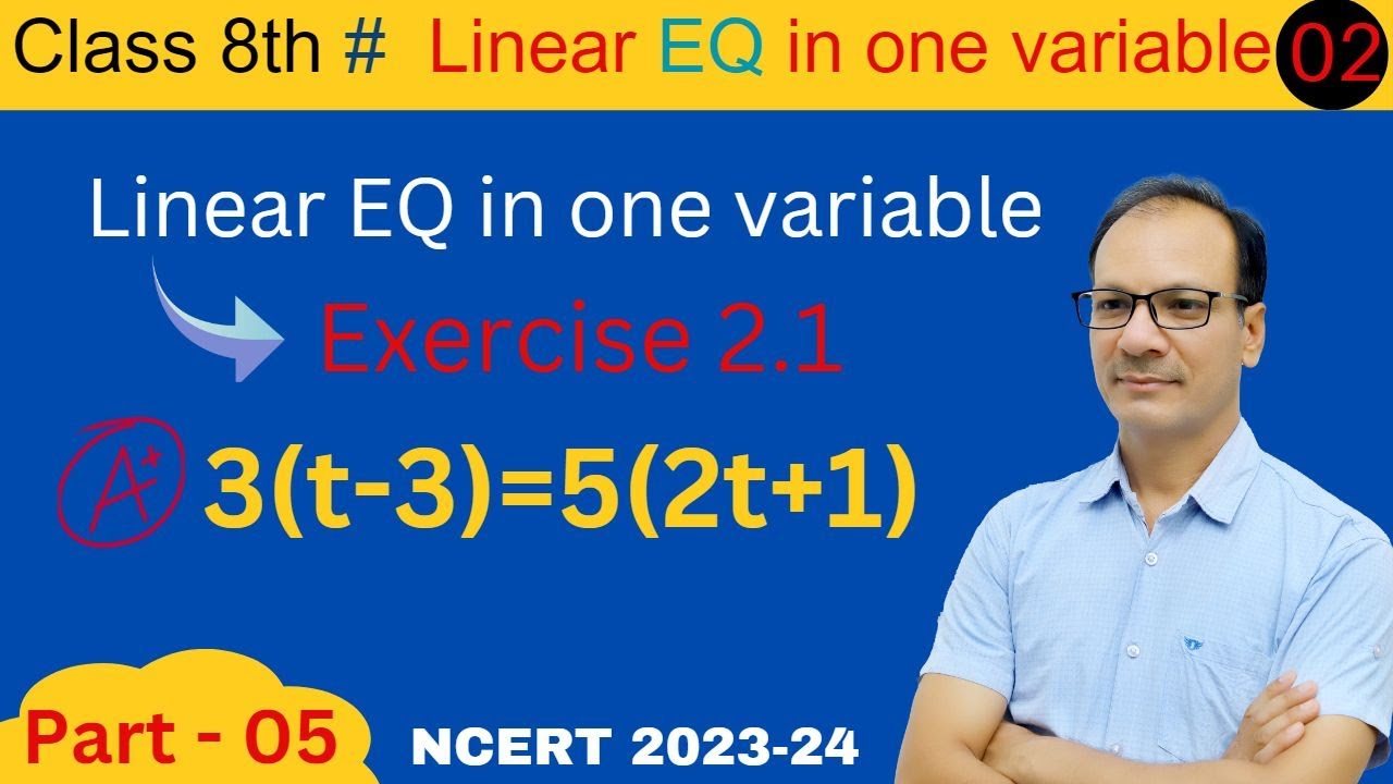 8th Maths || Linear EQ in one variable || Ch -02 || Part -05 - YouTube