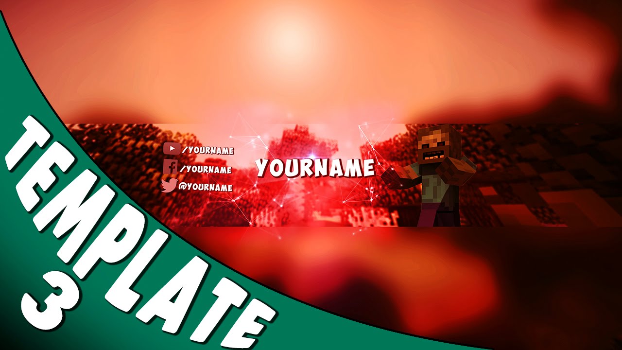 Free Minecraft Banner Template | PSD | #2 - YouTube