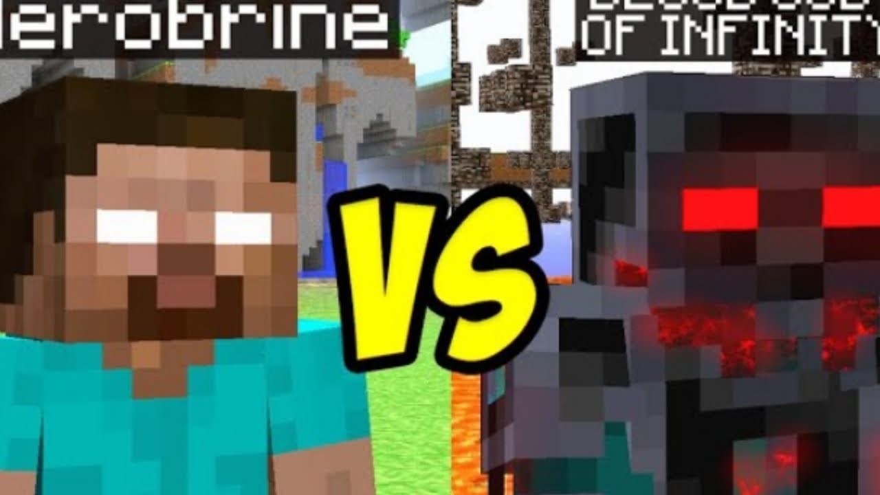 FINALLY BATTLE HEROBRINE VS BLOOD GOD OF INFINITY IN MINECRAFT 1.12.2 ...