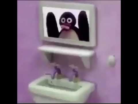 Pingu mocks himself in the mirror - YouTube