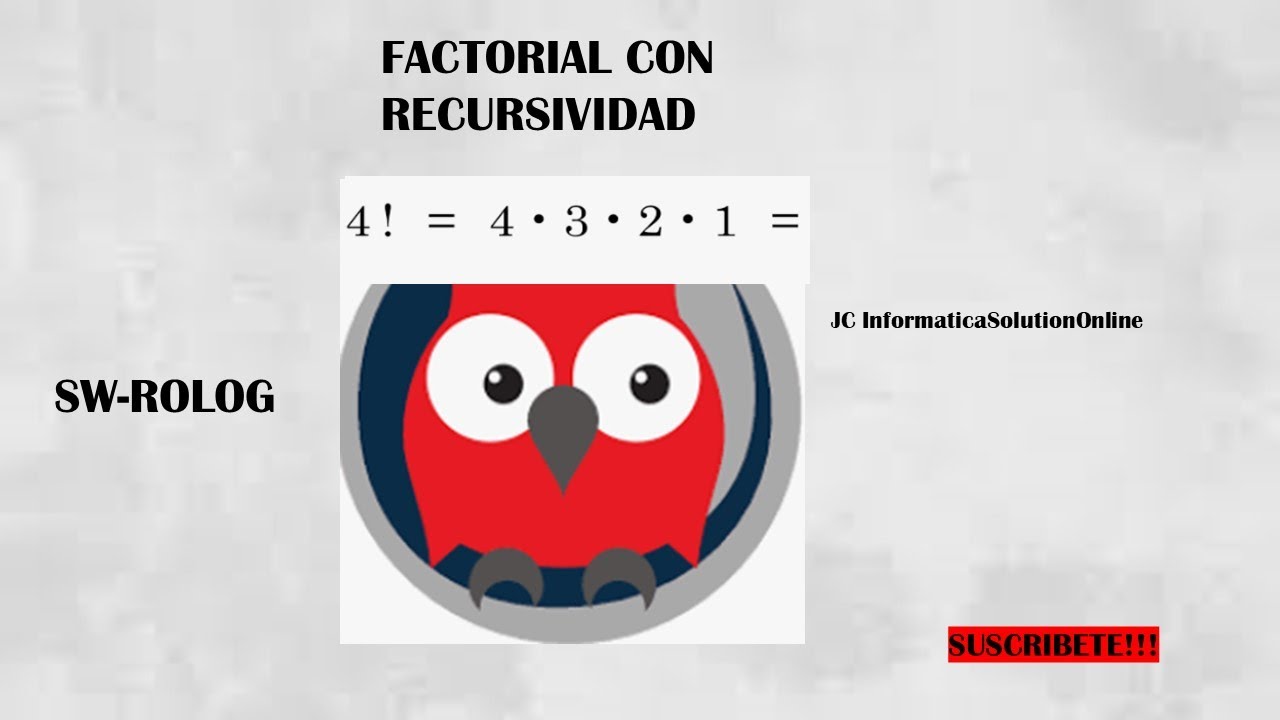FACTORIAL CON RECURSIVIDAD| sw-Prolog - YouTube
