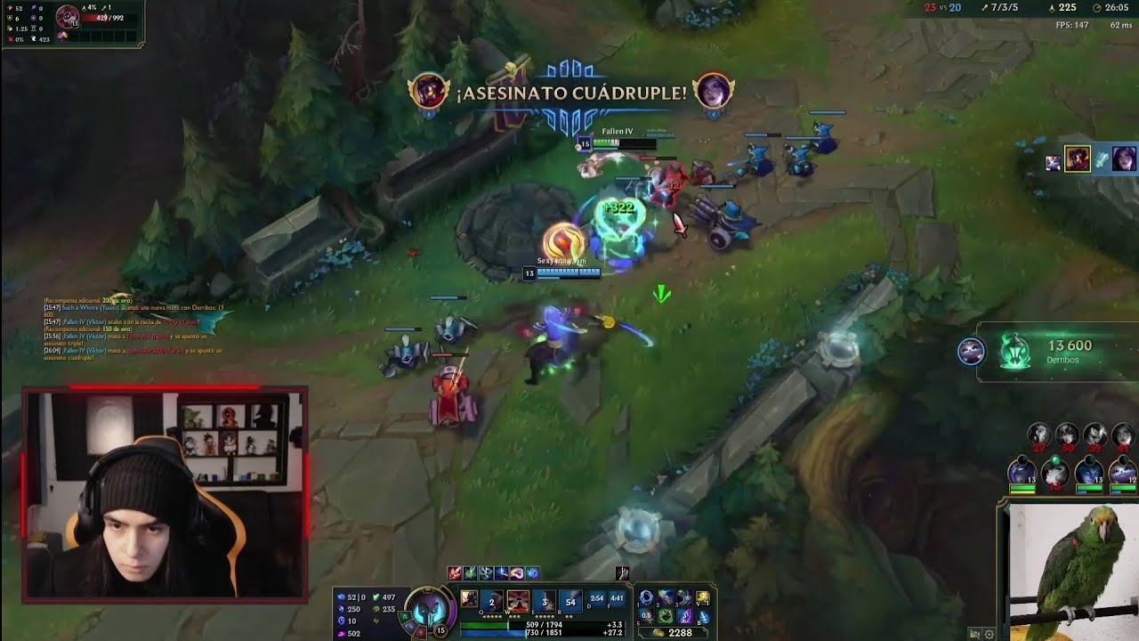 Cuadrakill de Fallen iv - Best Plays Streams LATAM - League Of Legends ...