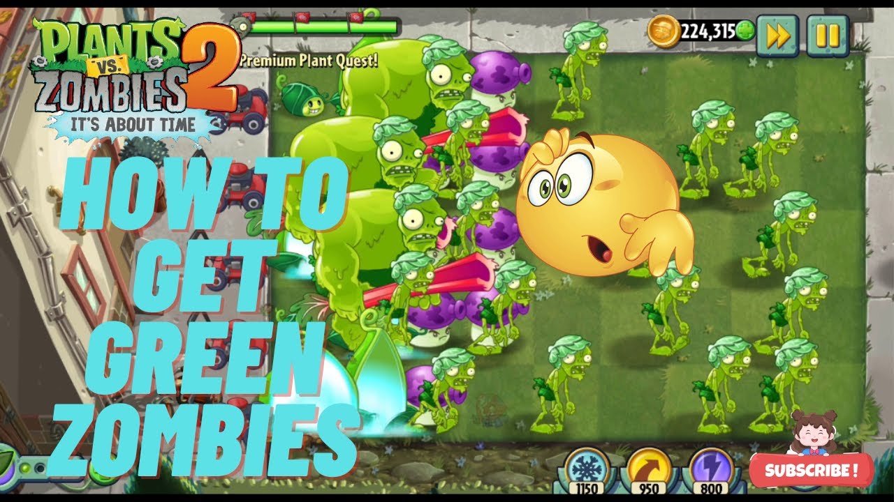 PLANTS vs ZOMBIES | GREEN ZOMBIES ALL OVER THE LAWN | GAMEs EVE - YouTube