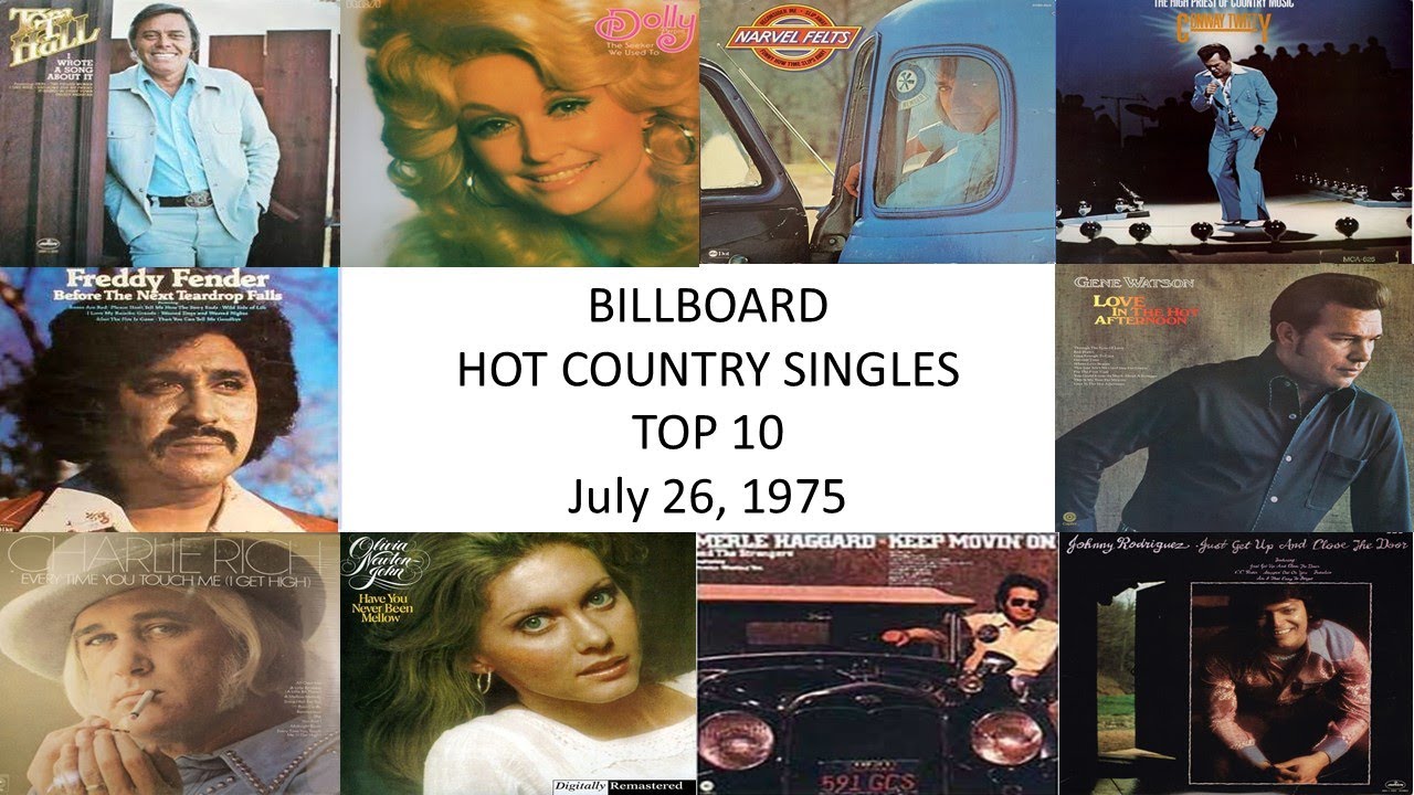 50 Years Ago, Billboard Top 10 Hot Country Singles, Jul. 26, 1975 - YouTube