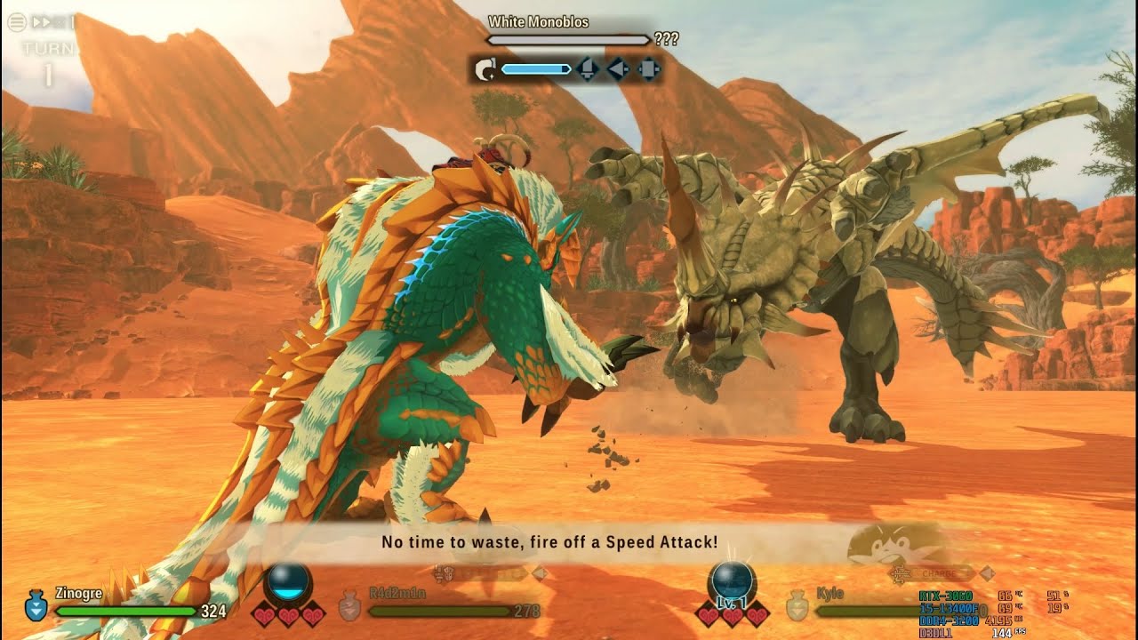 MARCH 2023 Gameplay 156 | Monster Hunter Stories 2 PC | White Monoblos ...