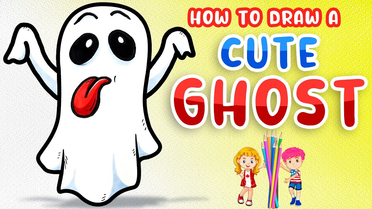 How To Draw A Cute Ghost | Ghost Drawing Easy | Art for Kids - YouTube