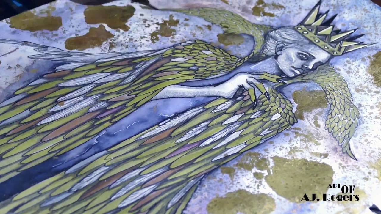 The Evil Queen Ravenna- speed drawing fanart - YouTube