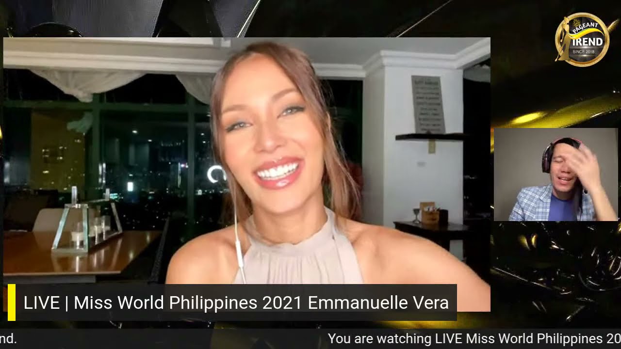 LIVE I Miss World Philippines 2021 Candidate Emmanuelle Vera at Pageant ...