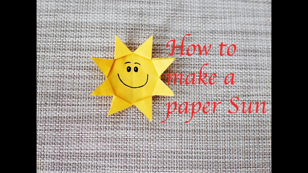 How to make a paper Sun : สอนพับพระอาทิตย์ - YouTube
