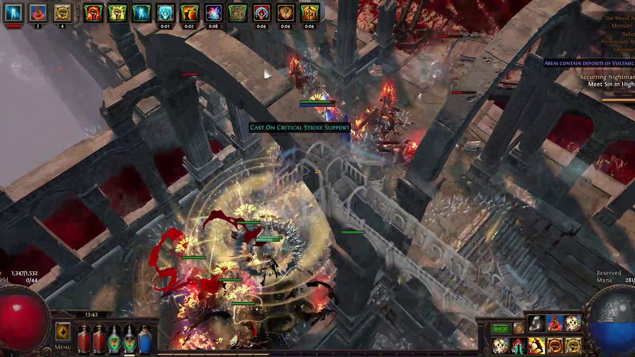 Path of Exile 3.4 Delve Consecrated Path level 53 farming blood ...