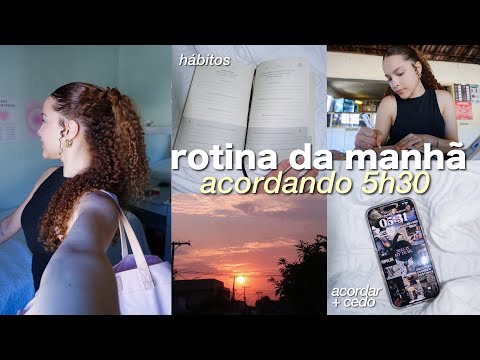minha ROTINA DA MANHÃ acordando as 5h30 | habitos, trabalho, estudos. 🎯☀️