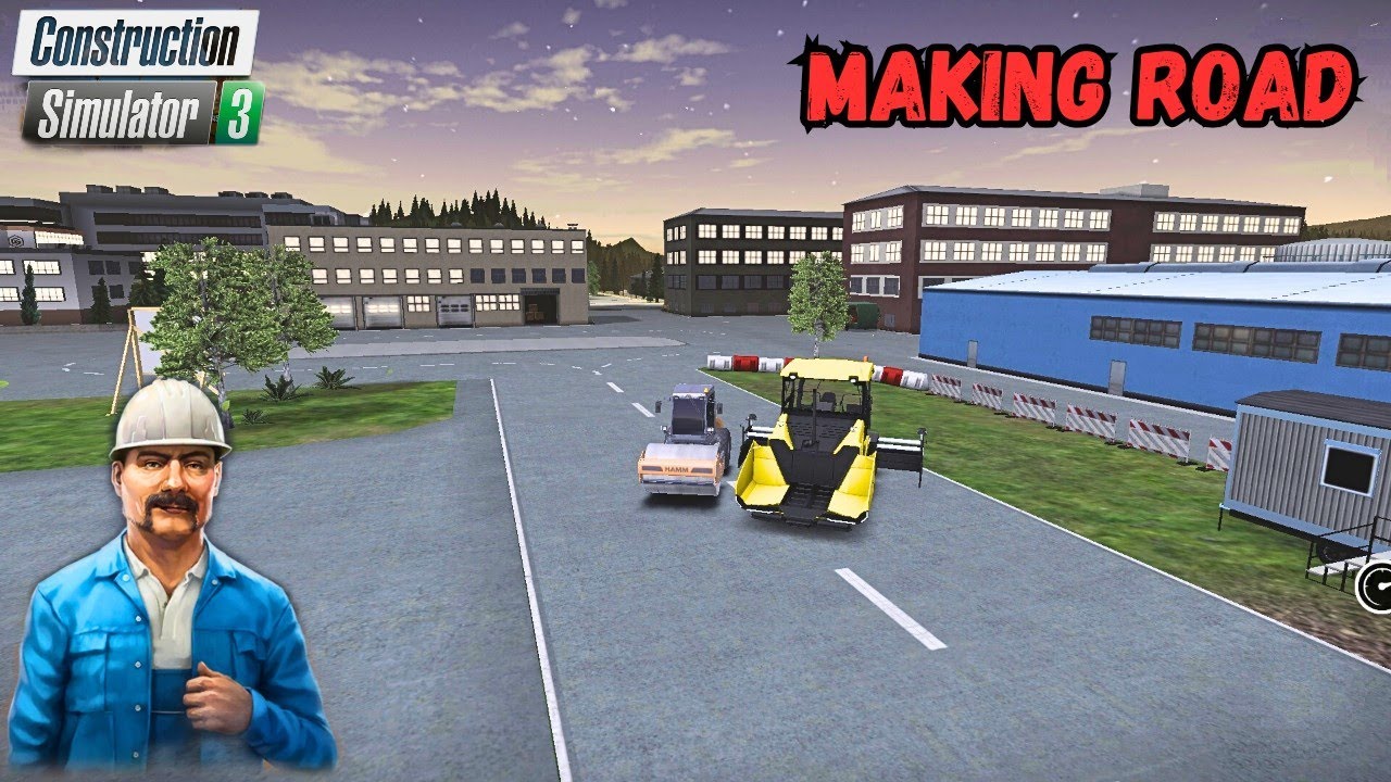 How to build road.Construction Simulator 3. - YouTube