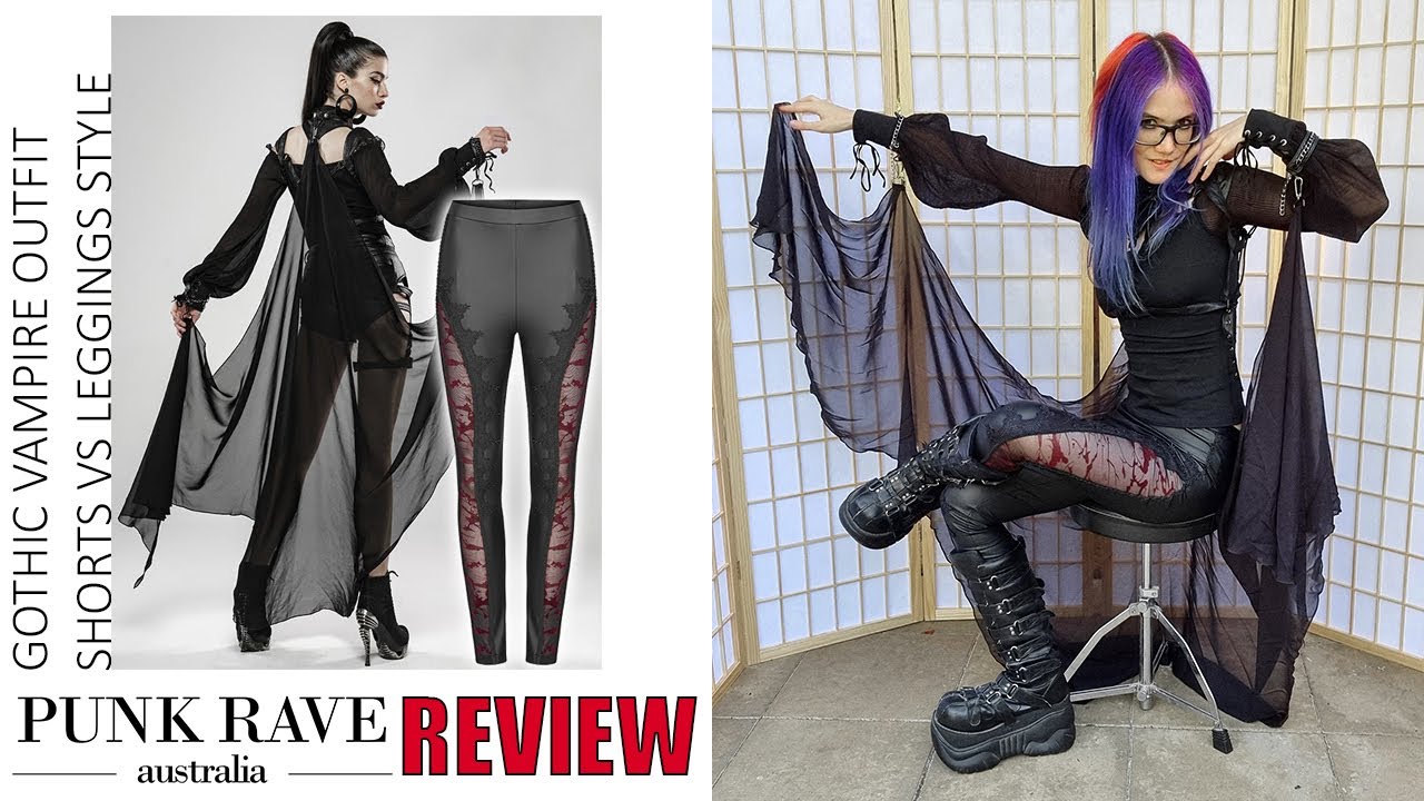 Gothic Vampire Outfit (Shorts vs Leggings Versions) - Punk Rave ...