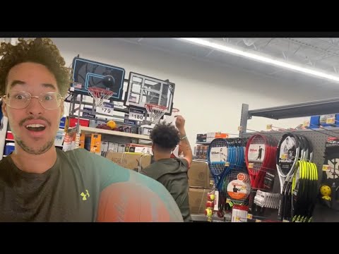 PLAYING BASKETBALL AT WALMART - YouTube