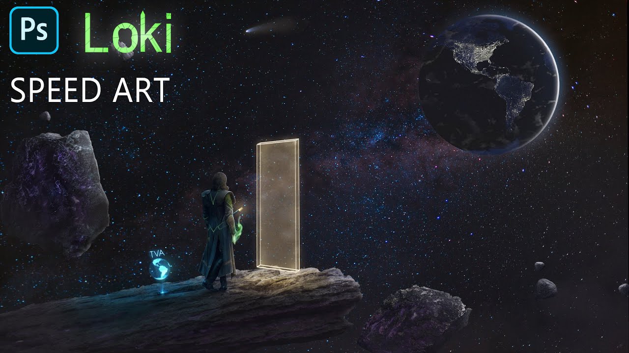 Creating a Loki poster in photoshop - Manipulation speed art - YouTube