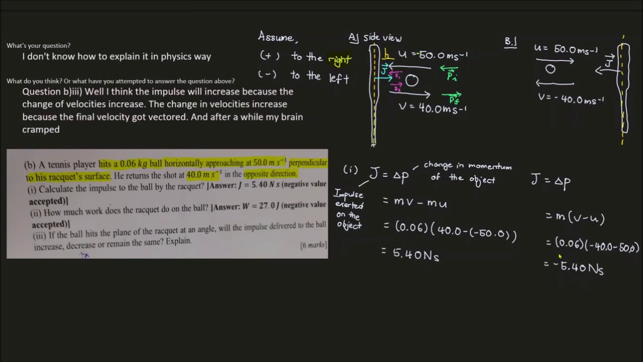 Impulse and work done [A question a day (6)] - YouTube