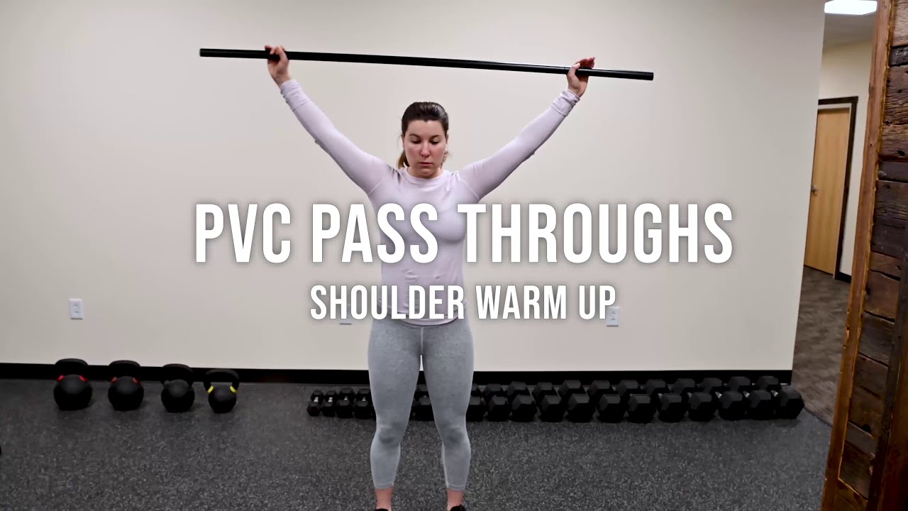 PVC Pipe Pass Throughs (great for shoulder warm up!!) - YouTube
