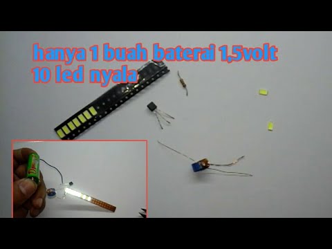 Cara mudah membuat 1,5 volt menyalakan 10 LED - Joule Thief - YouTube